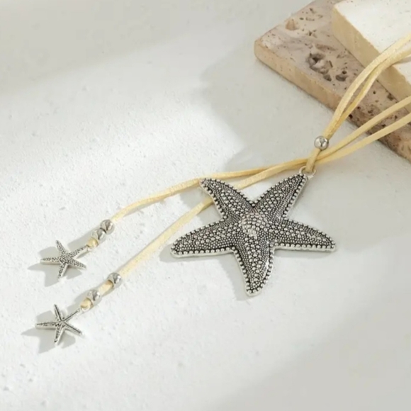 Pier 1 | Jewelry | Pier One Coastal Beachy Starfish Adjustable Cord ...
